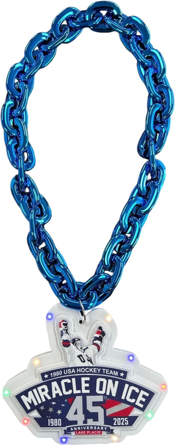 1980 Miracle on Ice 45th Anniversary (1980-2025) Big Logo Light Up Cha ...