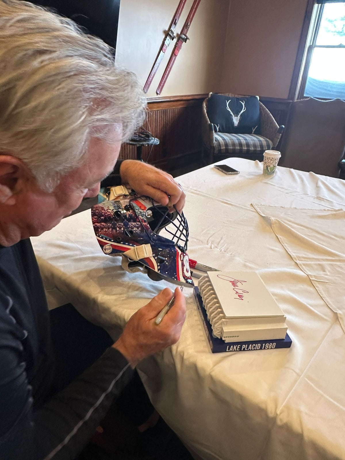 Jim Craig Signed USA Hockey Miracle on Ice 1980 Blue Full Size Goalie ...