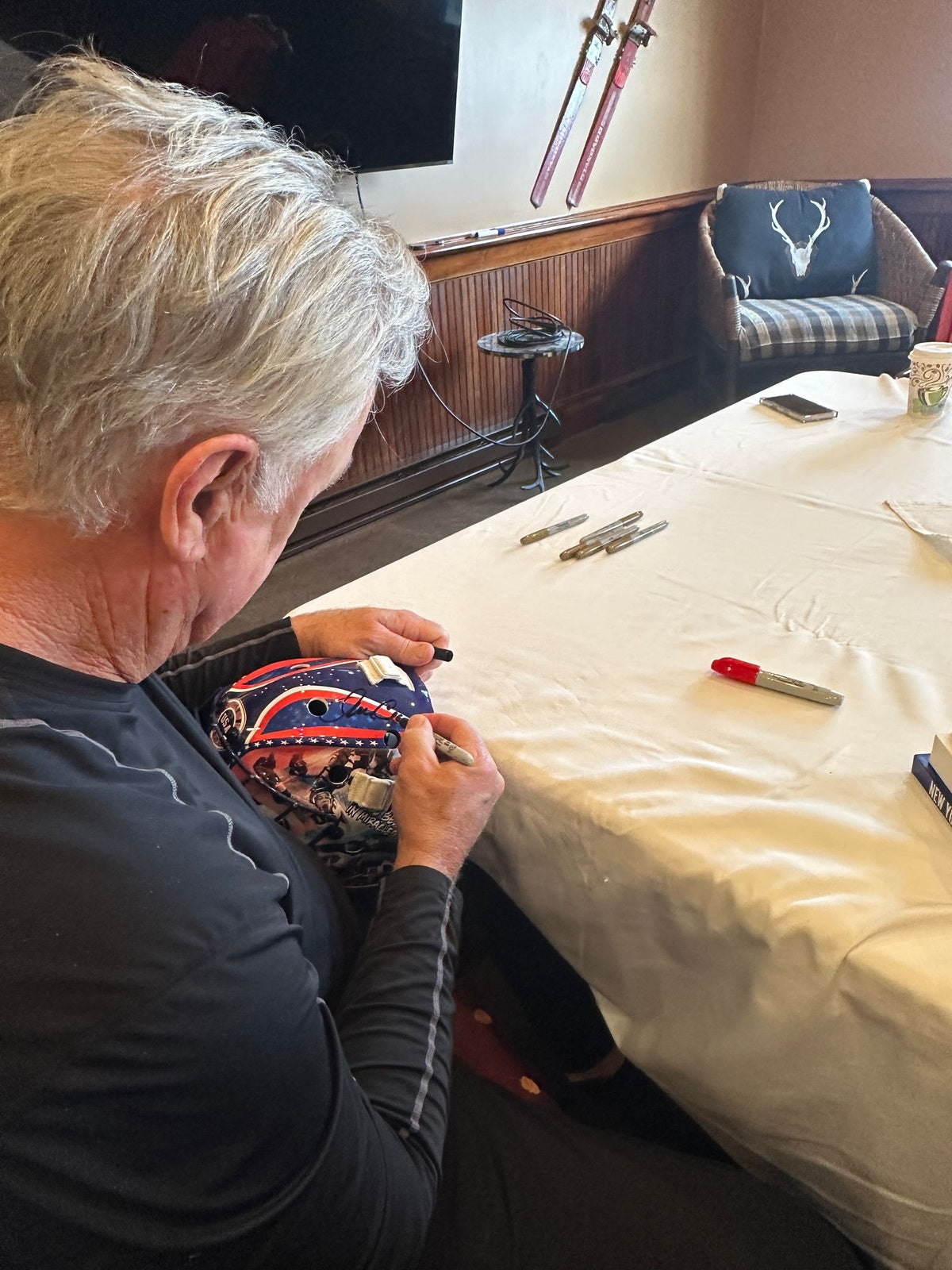 Jim Craig Signed USA Hockey Miracle on Ice 1980 Blue Full Size Goalie ...