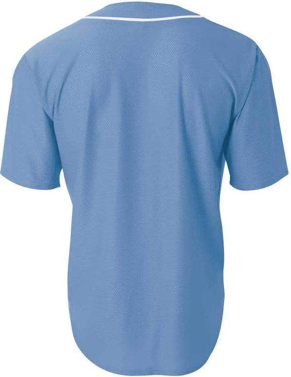 NB4184 Youth Button Stretch Mesh Baseball Jersey - HIT a Double