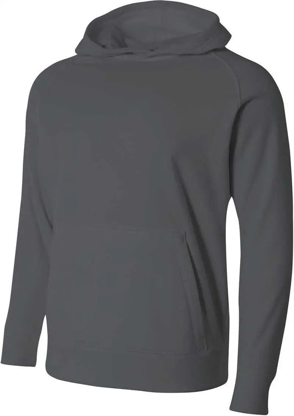 NB4237 Youth Solid Tech Fleece Hoodie Graphite - HIT a Double