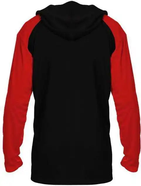 Badger Sport Breakout Adult Hoodie Tee Black Red - HIT a Double