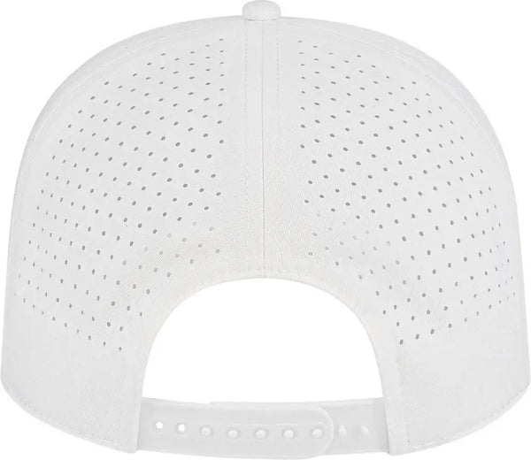 White Perforated Cap Quick Dry Sweatband - HIT a Double