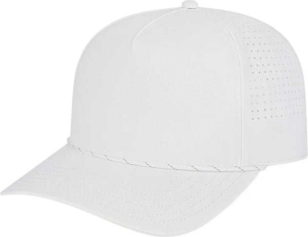 White Perforated Cap Quick Dry Sweatband - HIT a Double