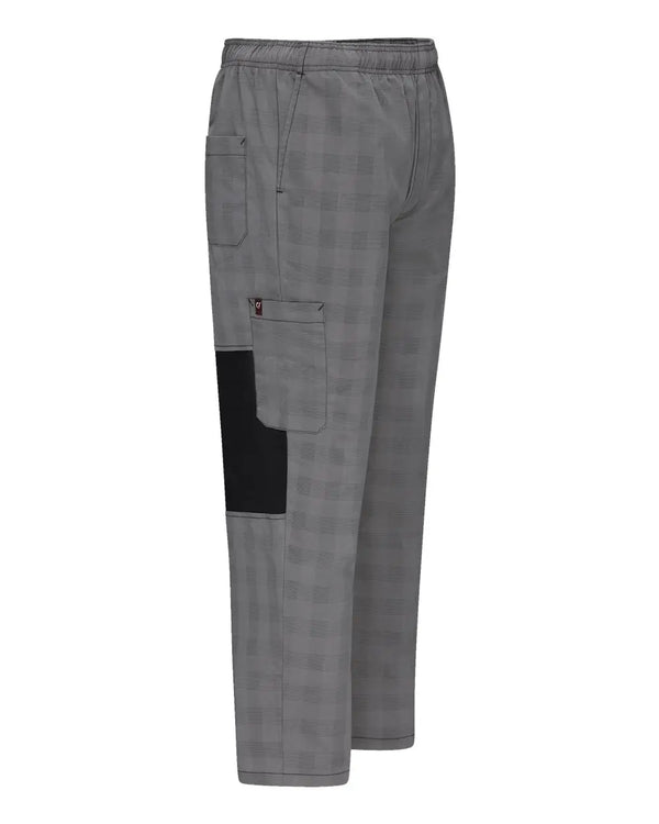 Breathable Airflow Chef Pants Grey Black Plaid - HIT a Double