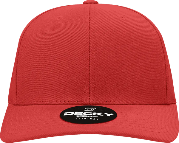 Red Decky Baseball Cap Plastic Snapback - HIT a Double