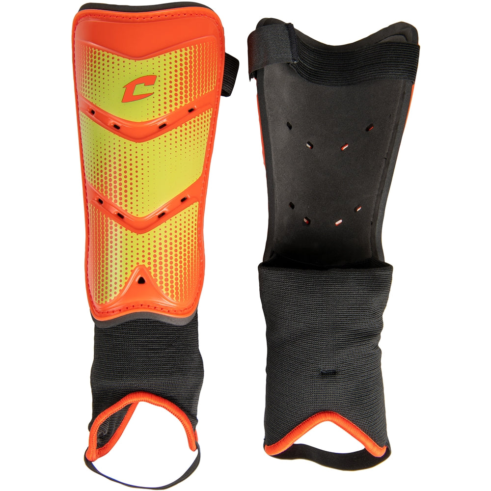 Champro SSG8 League Soccer Shin Guard - Fire Red - HIT a Double