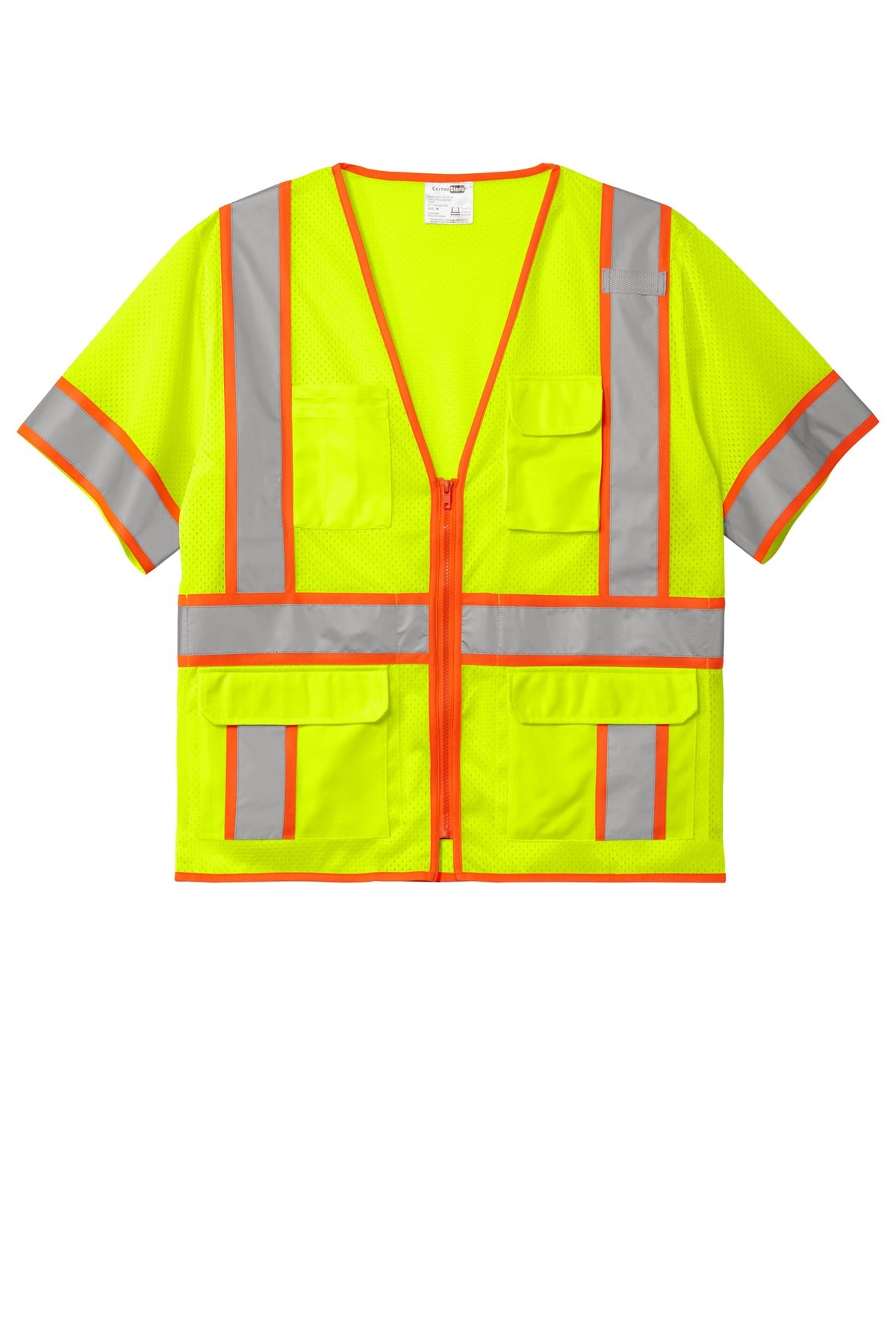 CornerStone CSV106 ANSI 107 Class 3 Surveyor Mesh Zippered Two-Tone ...