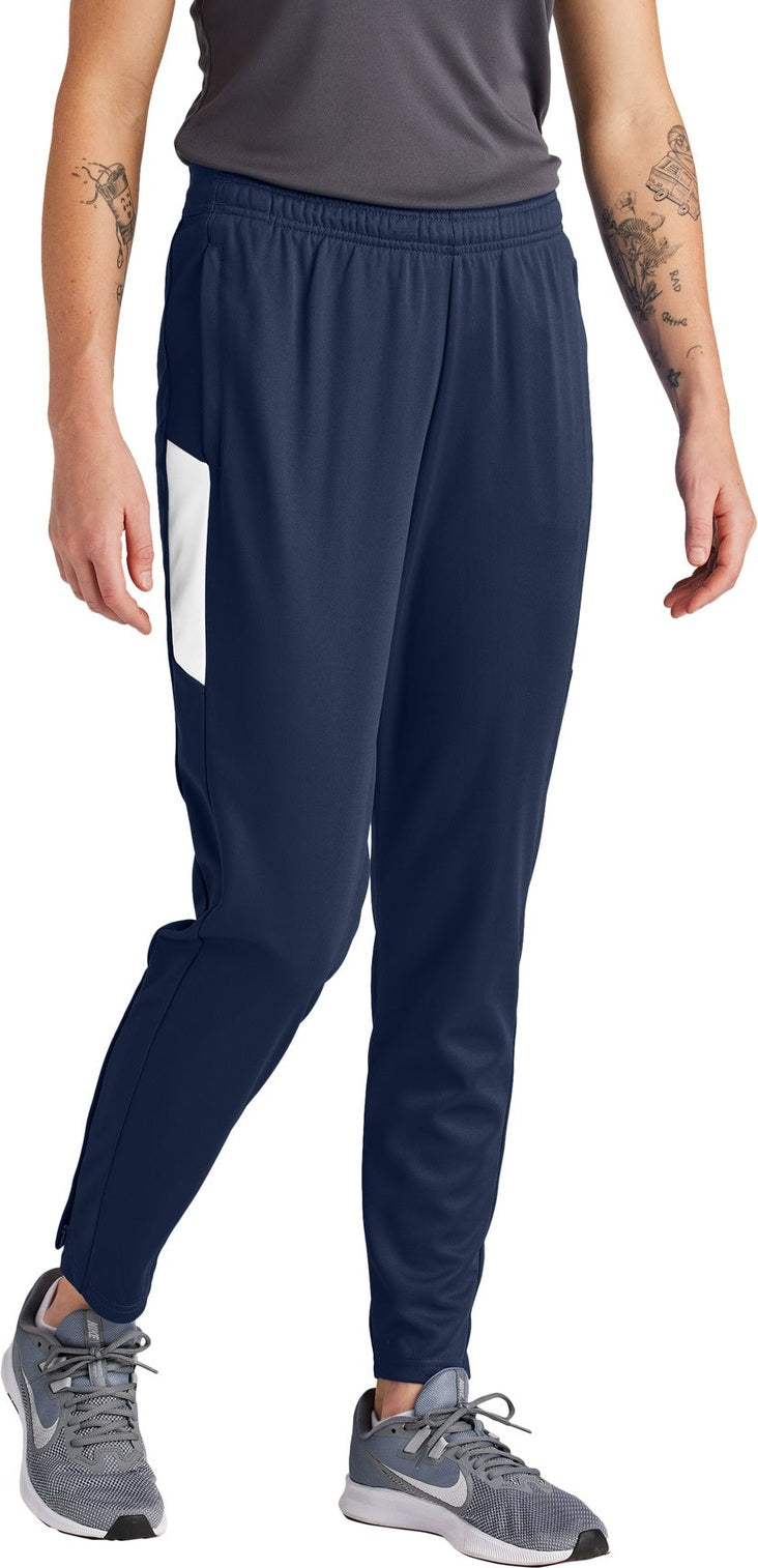 Sport-Tek LPST800 Women's Travel Pant - True Navy White - HIT a Double