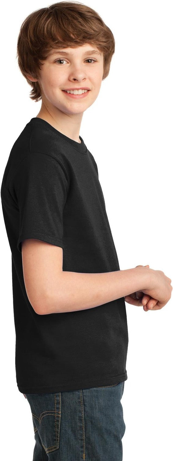 Port & Company PC61Y Port & Co Youth Essential Tee - Jet Black - HIT a ...