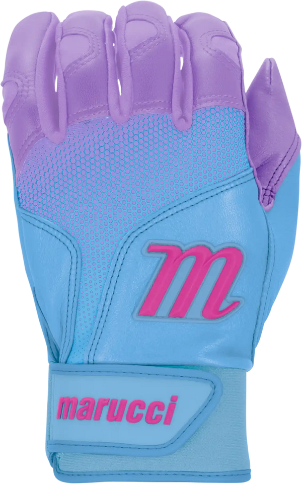 Marucci PWR FADE Batting Gloves Youth Pair - Light Purple Columbia Blue ...