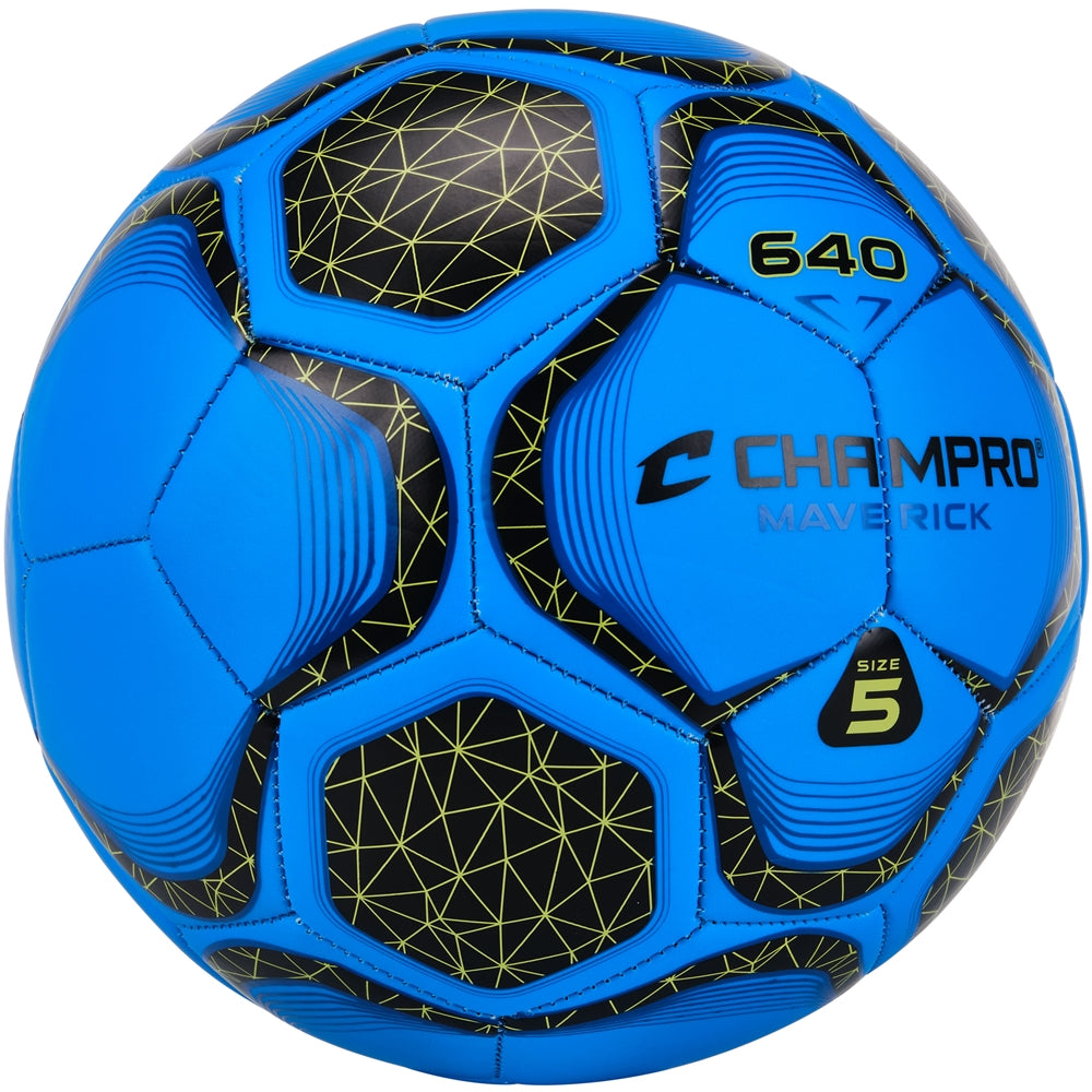 Champro SB640 Maverick Soccer Ball - Optic Blue - HIT a Double