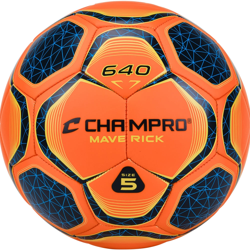 Champro SB640 Maverick Soccer Ball - Optic Orange - HIT a Double