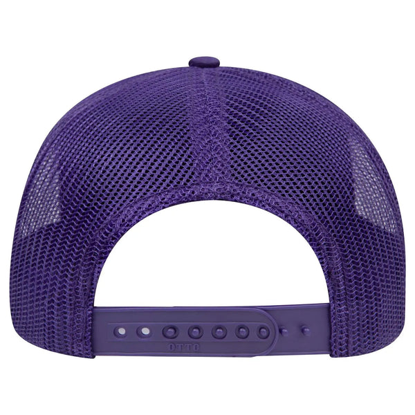 Purple 6 Panel Mid Profile Mesh Trucker Hat - HIT a Double
