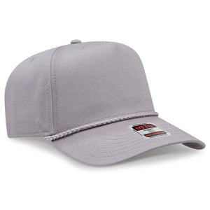 OTTO 5 Panel Mid Profile Baseball Cap Gray - HIT a Double