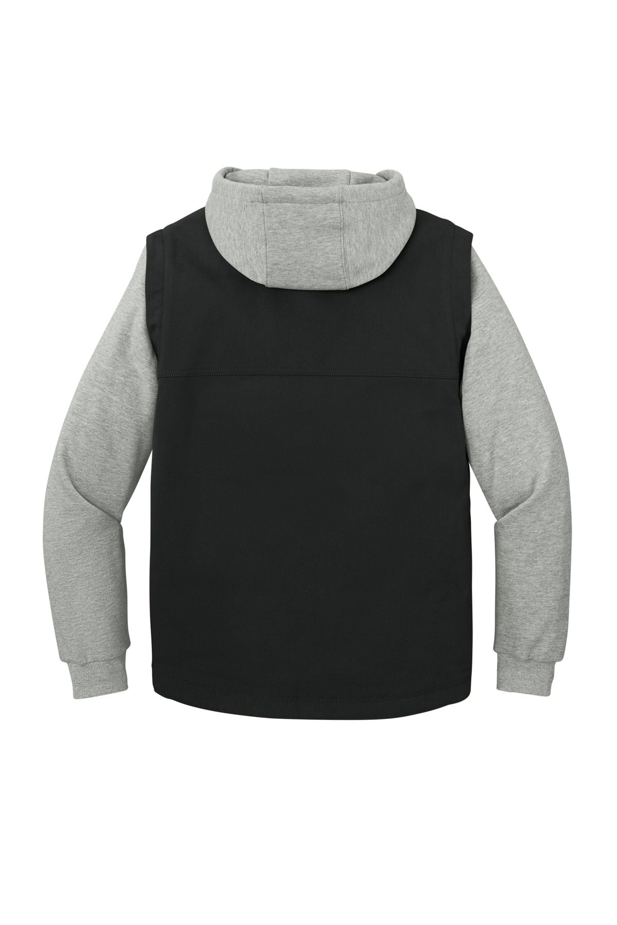 CornerStone CSJ42 Duck Fleece Full-Zip Hooded Jacket - Black Heather G ...