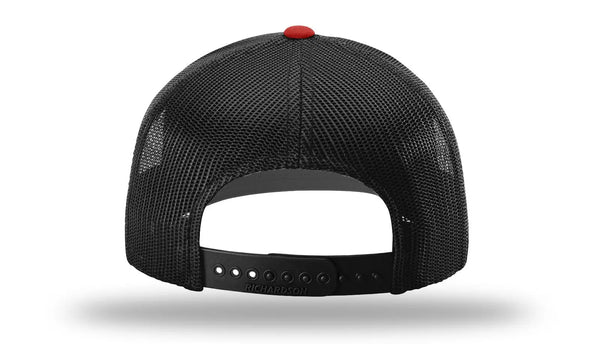 Richardson 112 Red Black Trucker Cap - HIT a Double