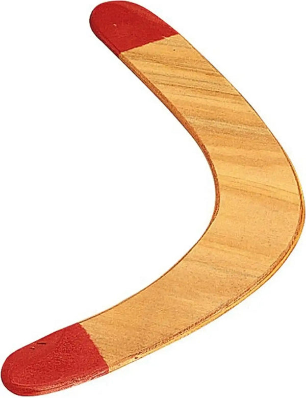 Rothco Wooden Boomerang with Red Tips Exciting Return - HIT a Double