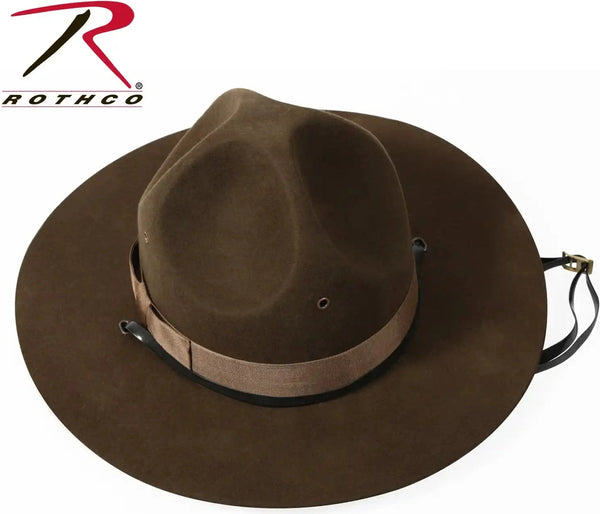 Iconic Brown Felt Campaign Hat Rothco Drill Sergeant - HIT a Double