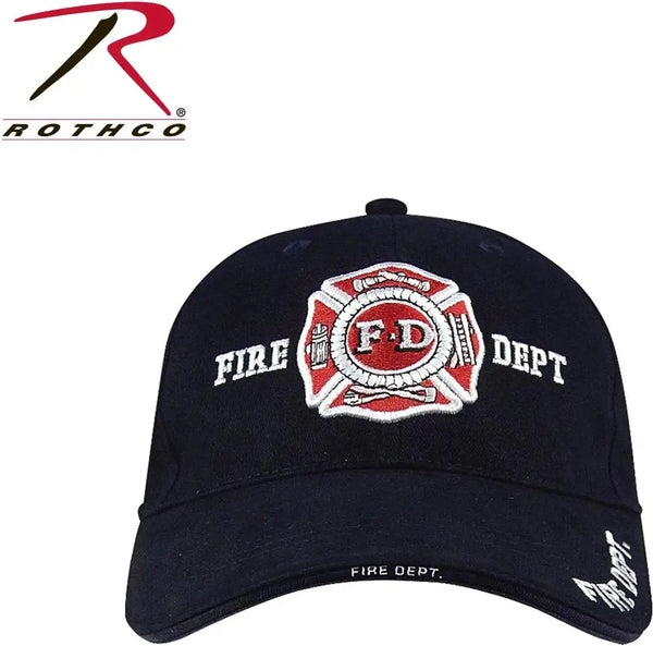 Fire Department Low Profile Cap Navy Embroidered - HIT a Double