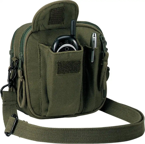 Brown Canvas Excursion Organizer Shoulder Bag Explorer - HIT a Double