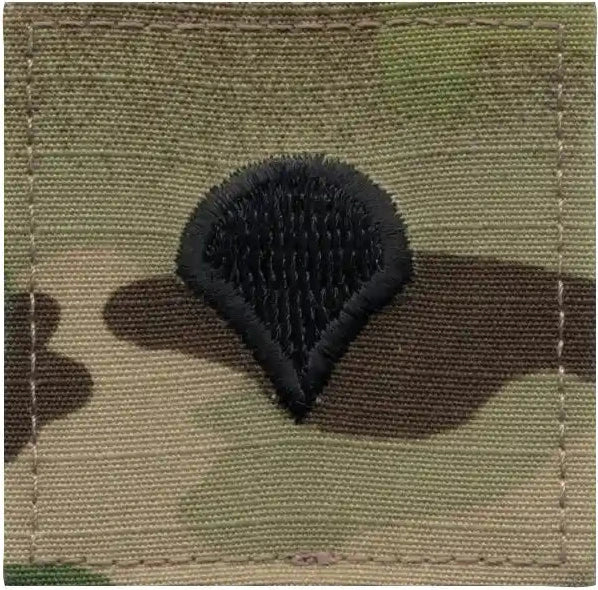 US Made Embroidered Rank Insignia Spec 4 ACU Camo - HIT a Double