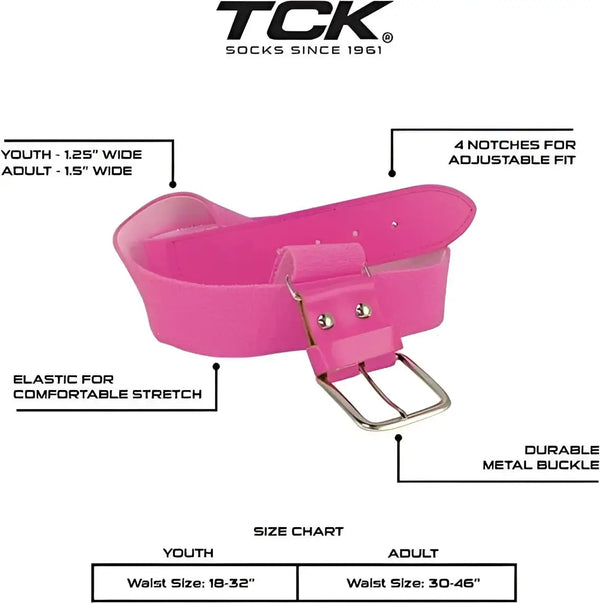 TCK Belt Knee High Sock Combo - Hot Pink - HIT a Double