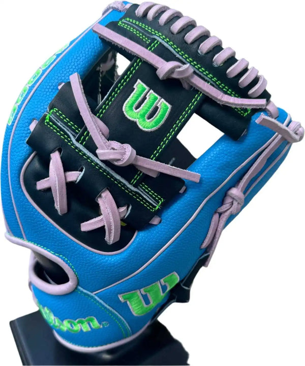 Wilson A2000 Sky Blue Pro Stock Infield Glove - HIT a Double